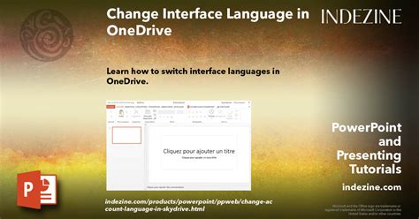Change Interface Language In OneDrive