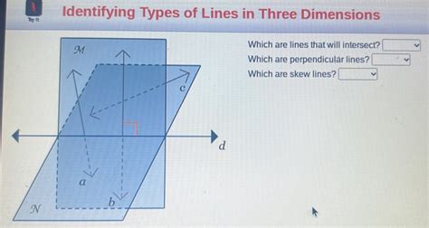 try it identifying types of lines in three dimensions which are lines