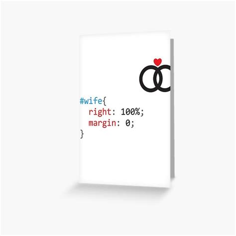 Css Wife Right 100 Funny Programming Jokes Light Color Greeting Card By Springforce