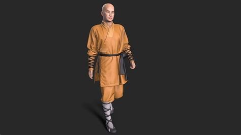 3d Model Monks Vr Ar Low Poly Rigged Animated Cgtrader