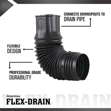 Flex Drain By Amerimax 4 In X 3 In And 4 In 45 Degree Corrugated