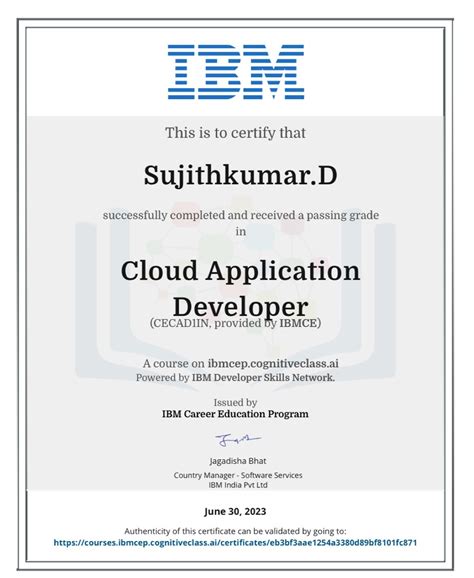Sujith Kumar On Linkedin Ibm Cloudapplicationdeveloper