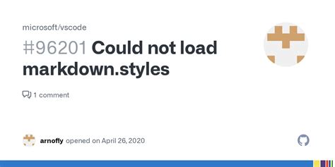 Could Not Load Markdownstyles · Issue 96201 · Microsoftvscode · Github