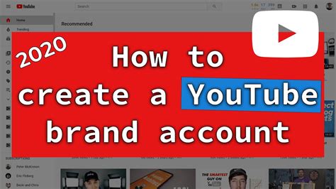 Create A YouTube Brand Account 2020 How To Create Second YouTube
