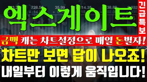 엑스게이트 주가전망 엑스게이트차트분석 목표가 세력들 평단가공개 강작가의 대시세 잡는 금맥 차트설정 공개 엑스