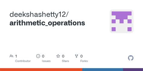 Github Deekshashetty12arithmeticoperations