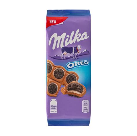 Шоколад Milka молочный с круглым печеньем Орео с начинкой со вкусом ...