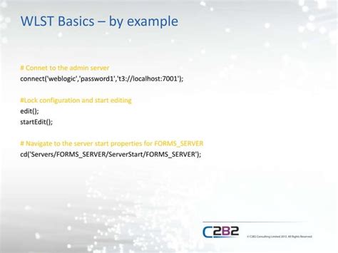 Building Weblogic Domains With Wlst Ppt