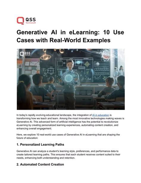 Ppt Generative Ai In Elearning 10 Use Cases With Real World Examples Powerpoint Presentation