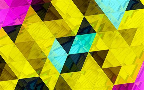 다채로운 삼각형 기하학적 모양 4k 추상 Hd 바탕 화면 배경 와이드 스크린 고화질 전체 화면