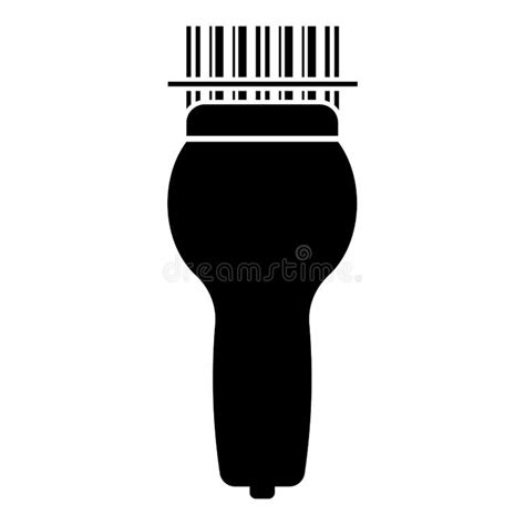 用手扫描器图标黑色颜色矢量扫描条形码图像 向量例证 插画 包括有 概念 阅读程序 数字式 确定 180287347