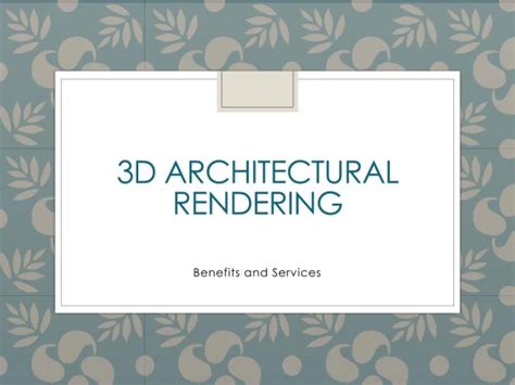 Ppt Architectural Rendering Artist Cinder Powerpoint Presentation Id 13155564