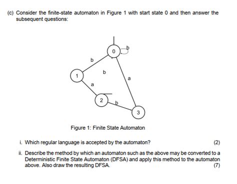 Solved C Consider The Finite State Automaton In Figure Chegg