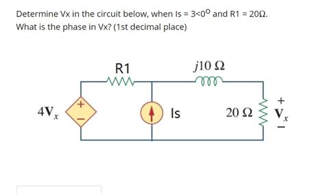 solved determine vx in the circuit below when is 3