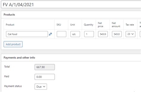 how to create and download an invoice in woocommerce and wordpress