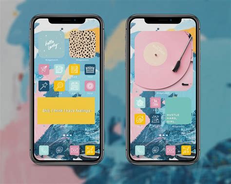 Darling Pink Blue Yellow IOS Theme App Icons IOS Etsy