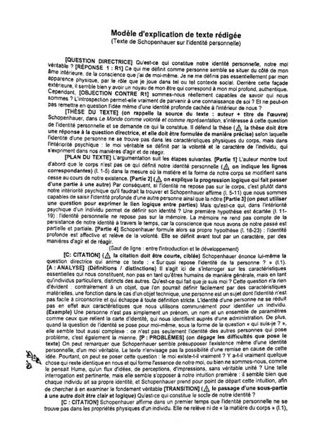 Modèle Dexplication De Texte Rédigée Pdf