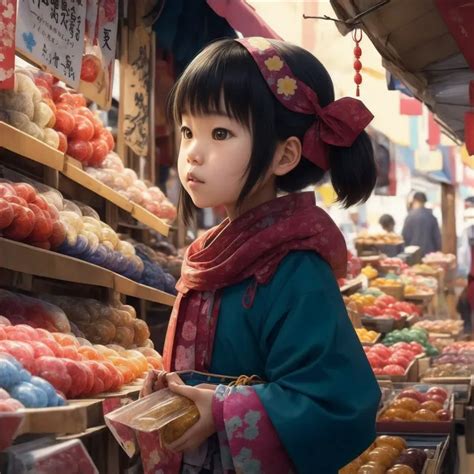 Cute Japanese Girl In Colorful Street Leonardo Prompt