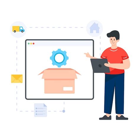 Premium Vector Order Processing Flat Illustration Vector