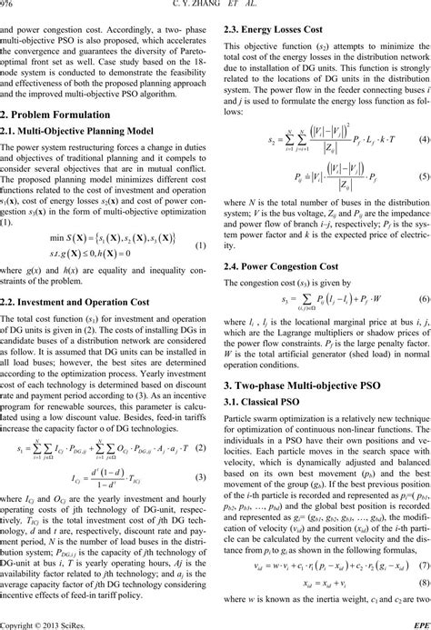 Distribution Network Expansion Planning Based On Multi Objective Pso