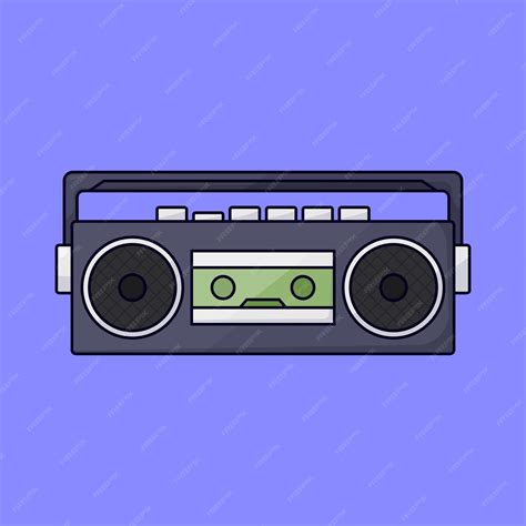 Premium Vector Radio Cassette Player Icon Vector Cassette Player Illustration Vector Fm Radio