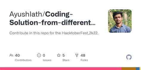Github Ayushlath Coding Solution From Different Plateforms Hacktoberfest2k22 Contribute In