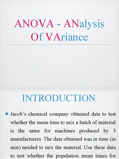 anova pdf analysis of variance errors and residuals