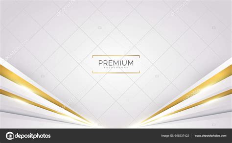 Luxury White Gold Background Golden Lines Paper Cut Style Premium Stock Vector By ©wzkz 605537422