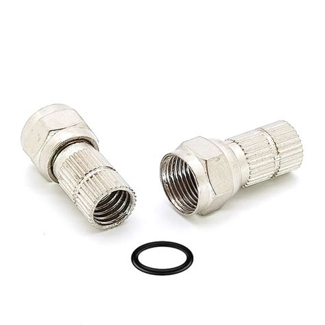 Антенный разъем F типа F коннектор с резиновым уплотнителем коннектор №01 на коаксиальный