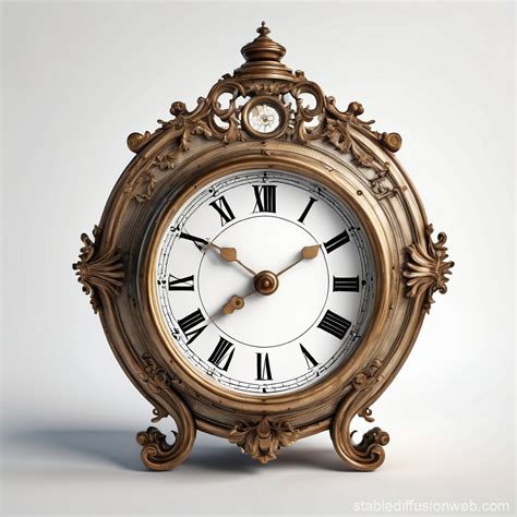 3d Antique Clock Visualisation Stable Diffusion Online