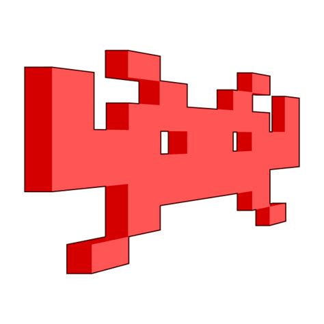 3d Space Invader Vector Graphics Free Svg