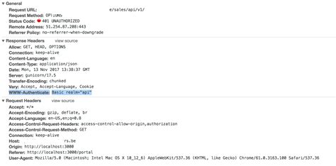 Javascript React Remote Request With Authorization Stack Overflow