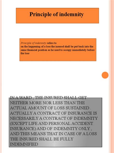 Principle Of Indemnity Subrogation And Contribution Pdf Subrogation Indemnity