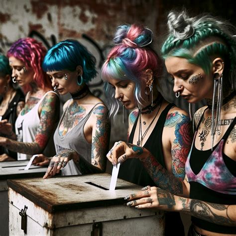 Women Insert Ballots Into Ballot Box Blank Template Imgflip