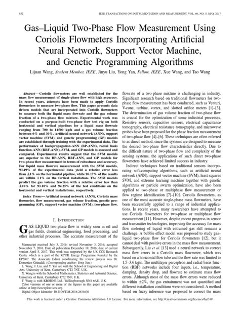 Gas Liquid Two Phase Flow Measurement Using Coriolis Flowmeters Incorporating Artificial Neural