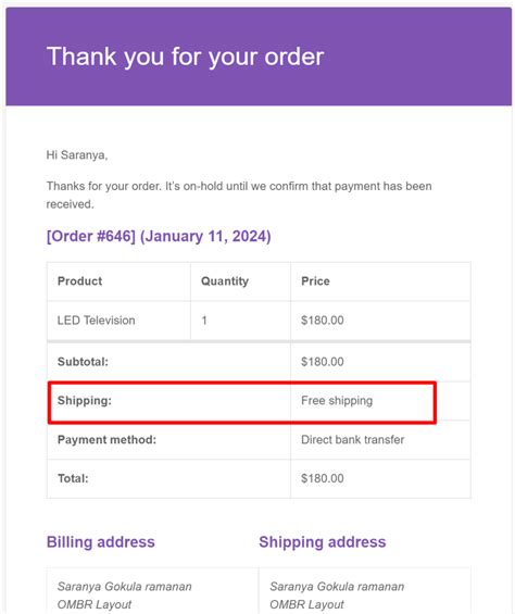 How To Remove The Shipping Row From The Order Table In Woocommerce