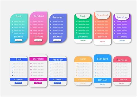 Premium Vector Subscription Plans Comparison And Pricing Table Design Template