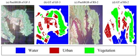 pauli rgb and ground truth maps of the qingdao datasets and the color