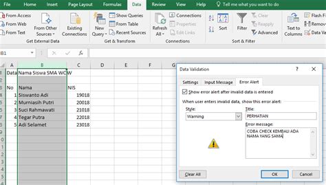 Mengatasi Double Input Data Di Excel Dengan Rumus Data Validation Agar