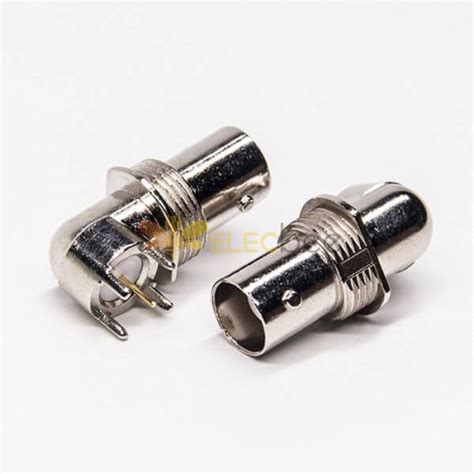 20pcs Bnc Bulkhead Jack Right Angled Coaxial Through Hole Pcb Mount