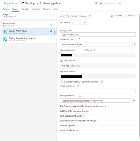 Azure DevOps Release Pipeline Angular And NET Core Application