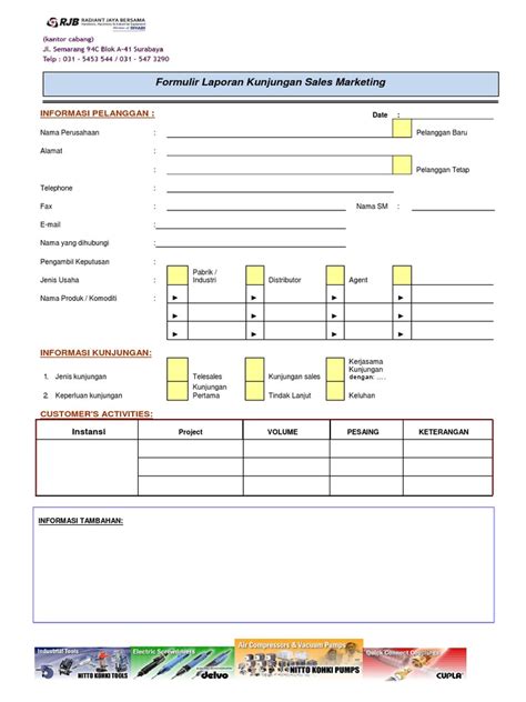 Format Kunjungan Sales Radiant Sby Pdf