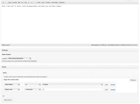WooCommerce Conditional Content WooCommerce