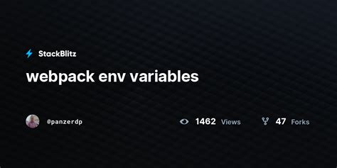 webpack env variables stackblitz