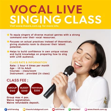 Vocal Live Sing Class The Ark