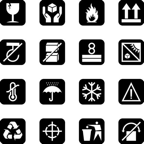 Set Of Package Symbol 22166268 Vector Art At Vecteezy