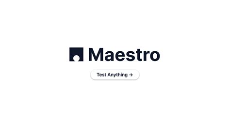 Common Command Arguments Maestro