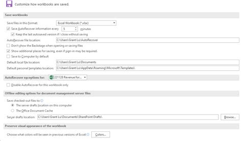 Recover Excel File Autosave Appears To Be On But Not Working