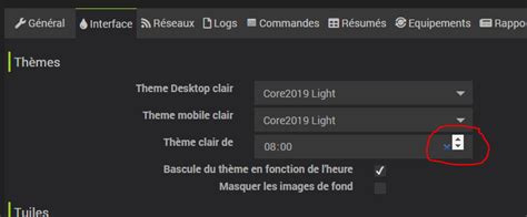 menu configuration heure theme core v4 bugsreports communauté jeedom