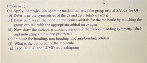 solved problem 1 a ﻿apply the projection operator method